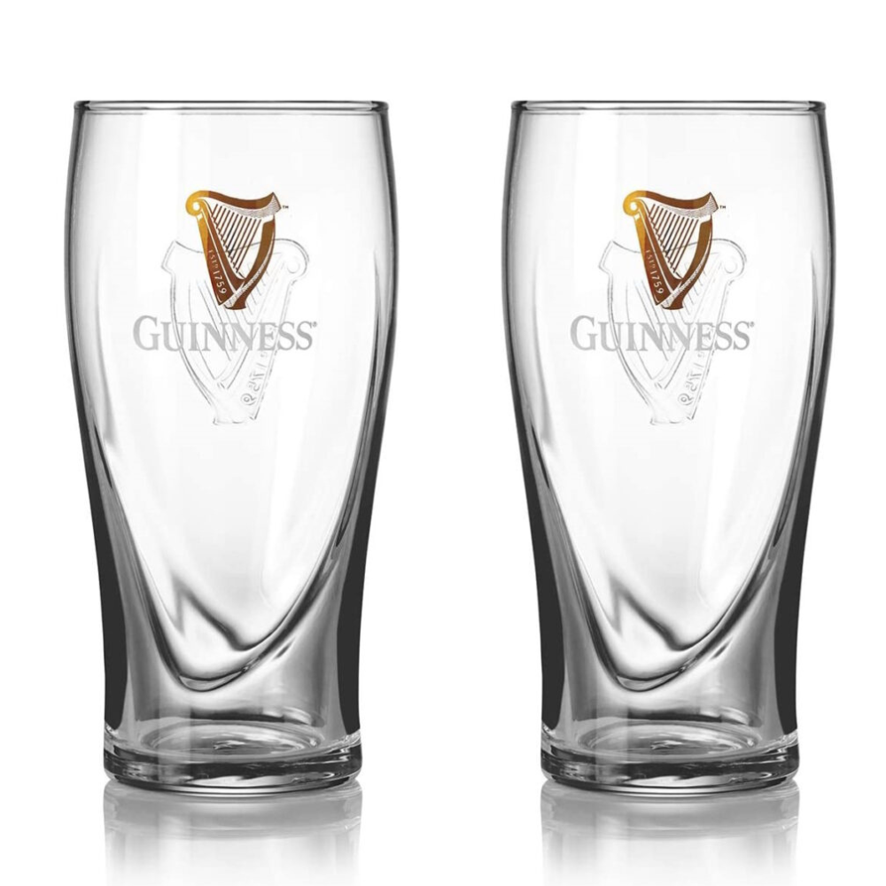 Guinness Embossed Pint Glasses (set of 2) | Cocktail Emporium