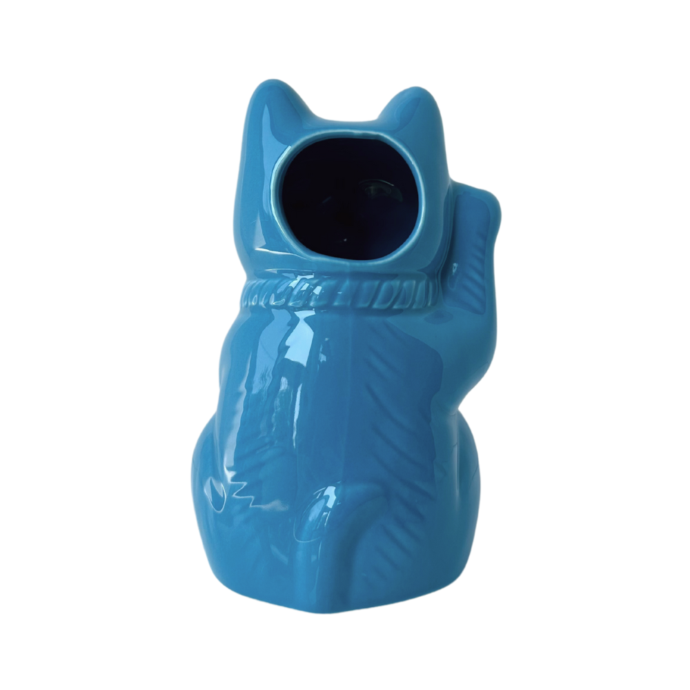 Blue Koi Neko Cat Tiki Mug | Cocktail Emporium