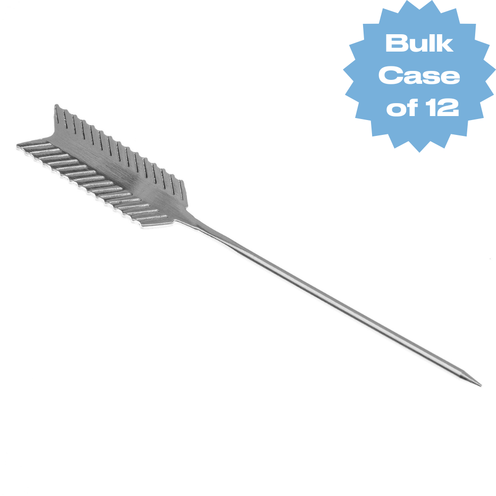 Bulk Stainless Steel Arrow Cocktail Pick (Case of 12) | Cocktail Emporium