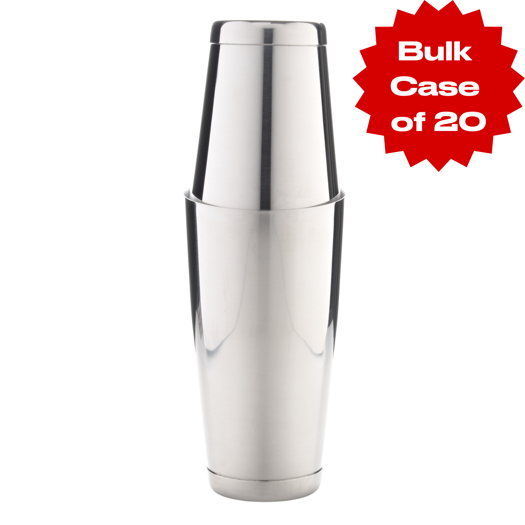 Bulk Stainless Steel Boston Shaker (Case of 20) | Cocktail Emporium
