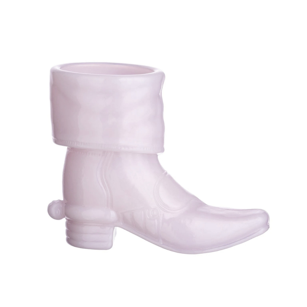 Cowboy Boot Shot Glass (Crown Tuscan Pink) | Cocktail Emporium