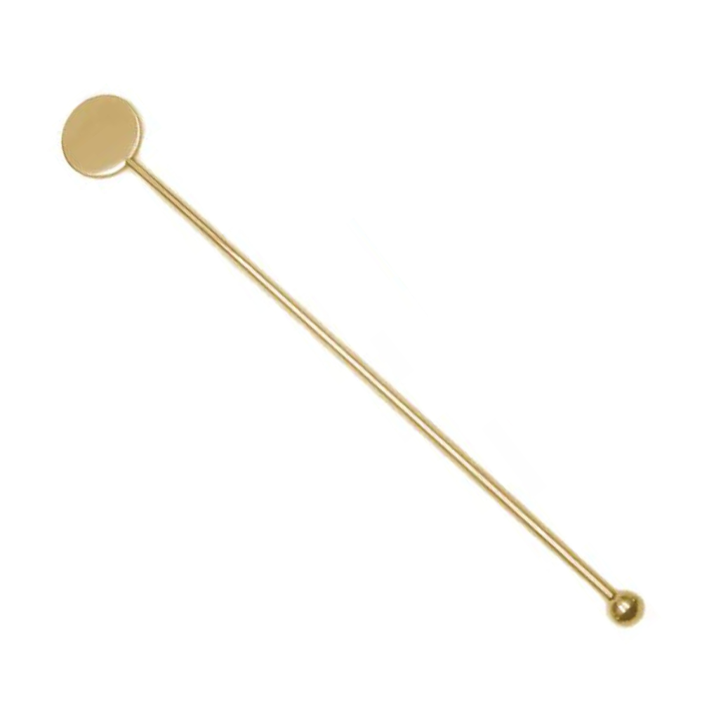 Gold Disc Top Stir Stick | Cocktail Emporium