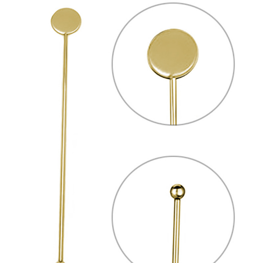 Gold Disc Top Stir Stick | Cocktail Emporium