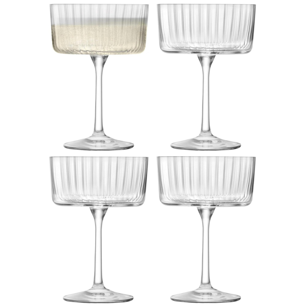 LSA Gio Line Champagne/Cocktail Saucers (set of 4) | Cocktail Emporium