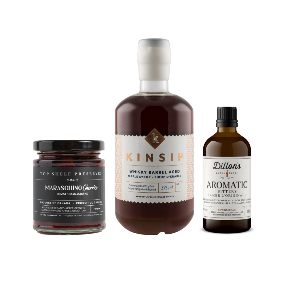 Ontario Old Fashioned Ingredient Trio | Cocktail Emporium