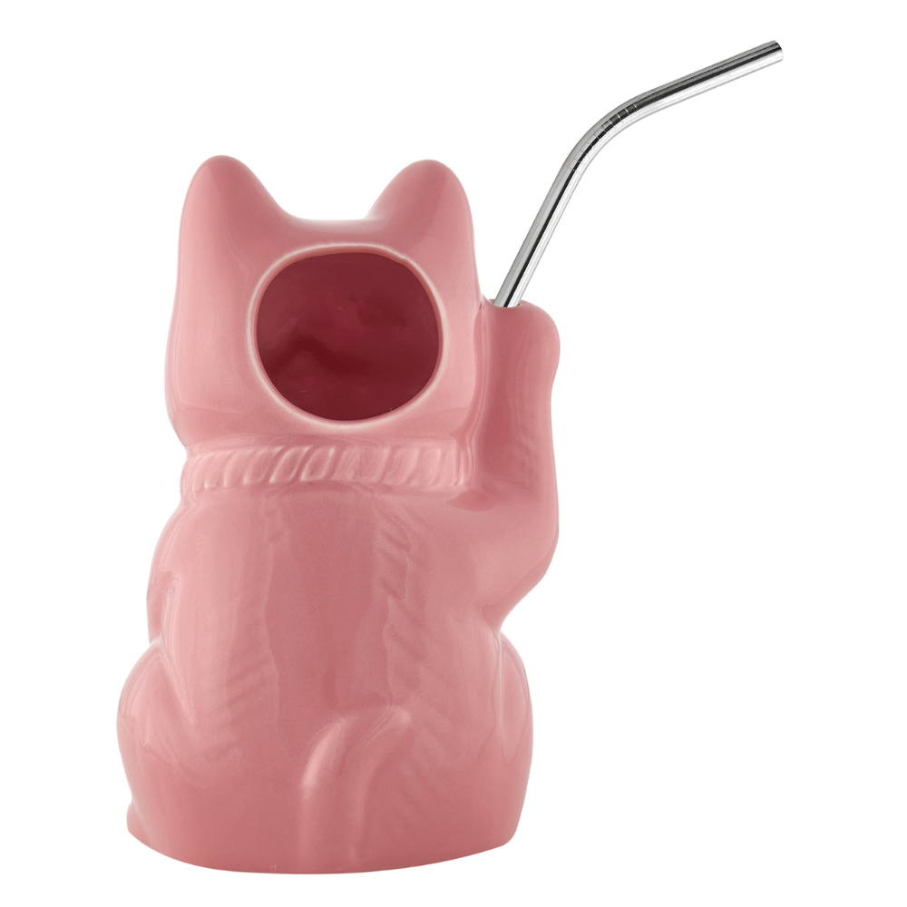 Bulk Pink Neko Cat Tiki Mug (Case of 12) | Cocktail Emporium