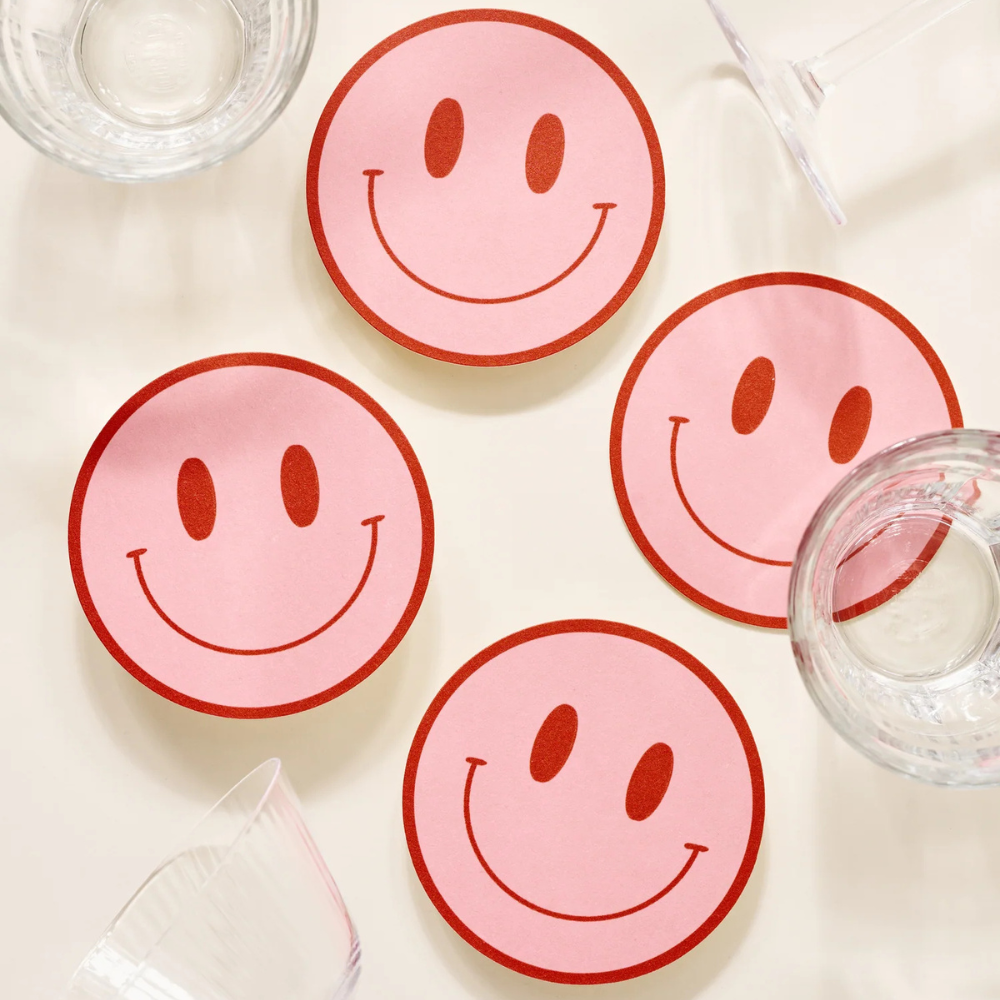 Smiley Coasters (set of 4) | Cocktail Emporium