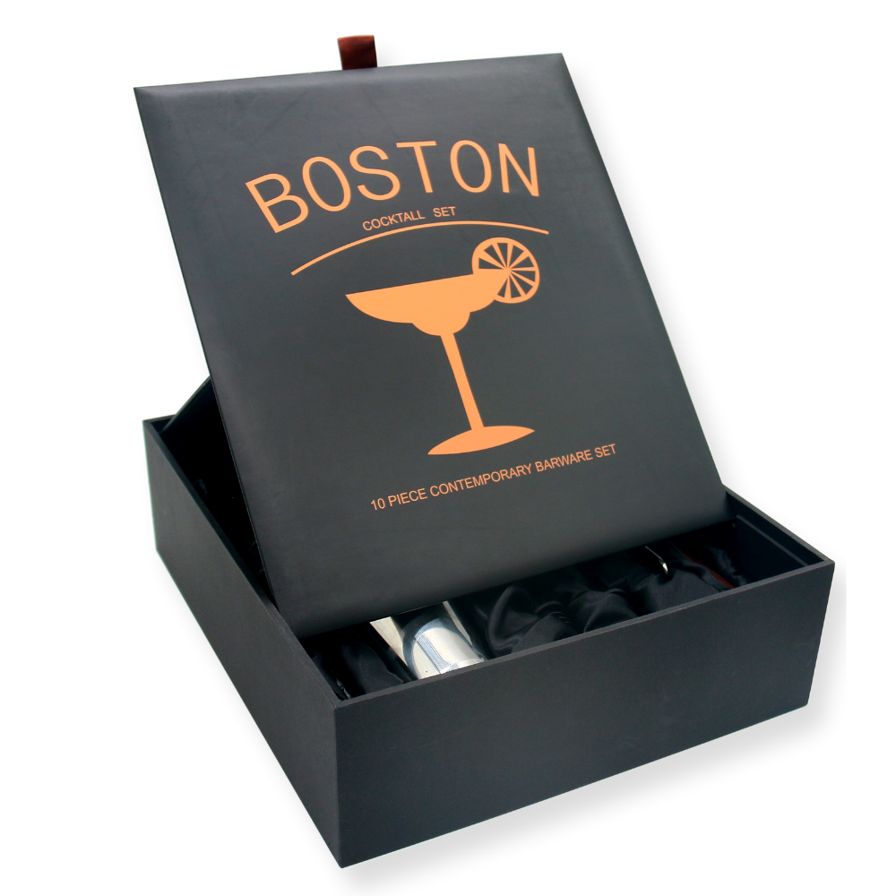 Stainless Steel Bar Tool Set with Gift Box (10 piece) | Cocktail Emporium