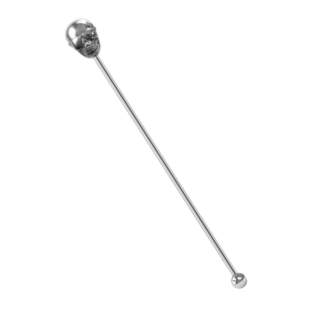 Stainless Steel Skull Stir Stick | Cocktail Emporium