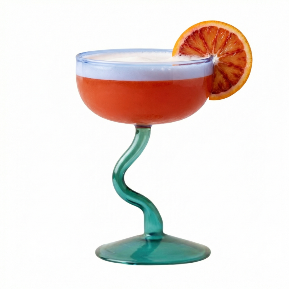 Wavy Stem Coupe (Forest & Periwinkle) | Cocktail Emporium