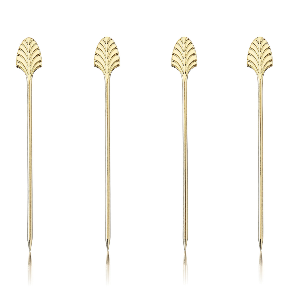 Gold Art Deco Cocktail Pins (set of 4) | Cocktail Emporium
