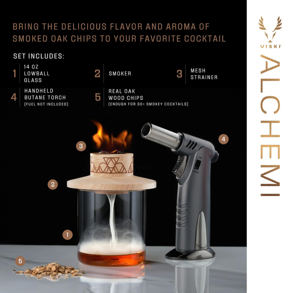 Alchemi Single Serve Smoked Cocktail Kit (With Torch) | Cocktail Emporium