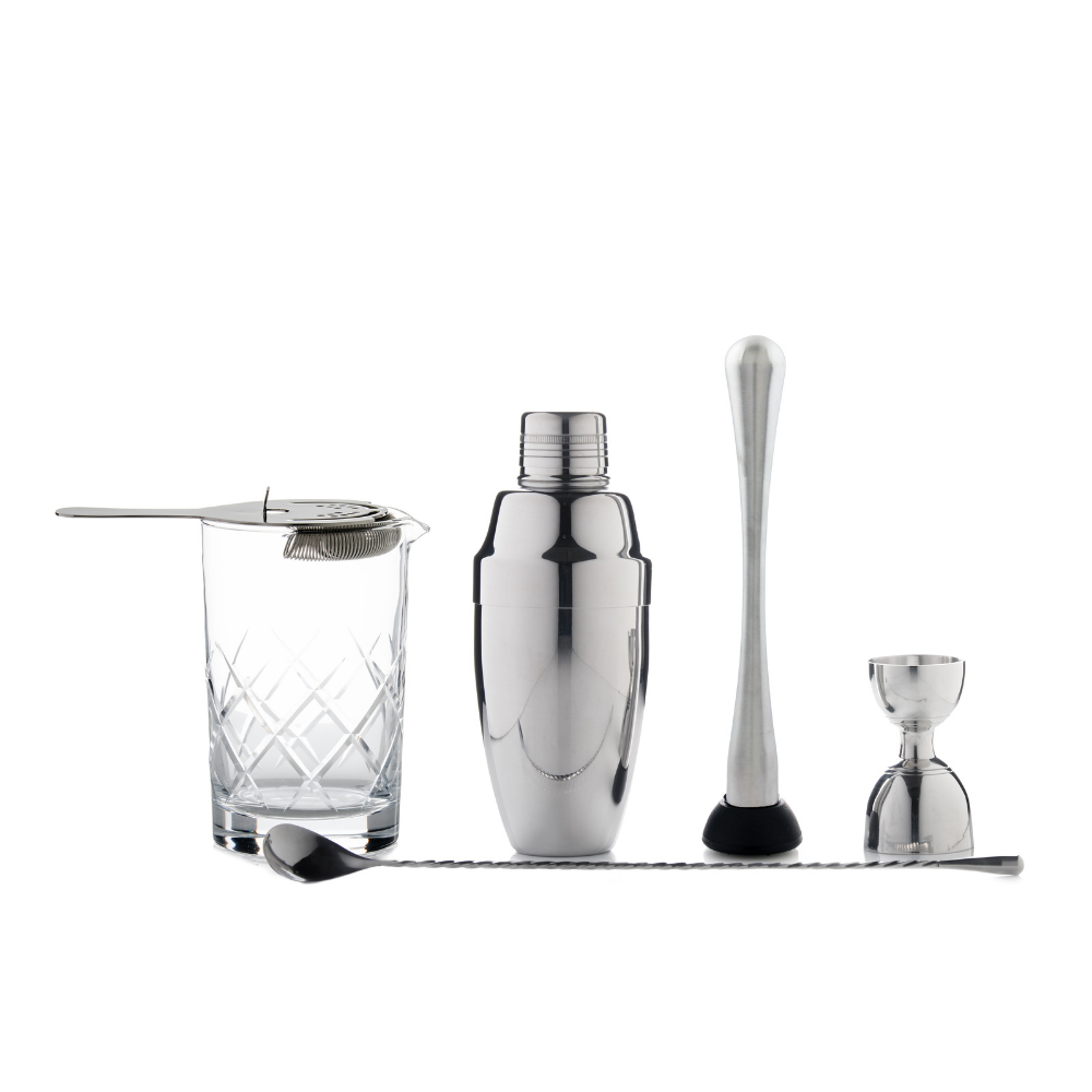 Deluxe Stainless Steel Bar Tools Set | Cocktail Emporium