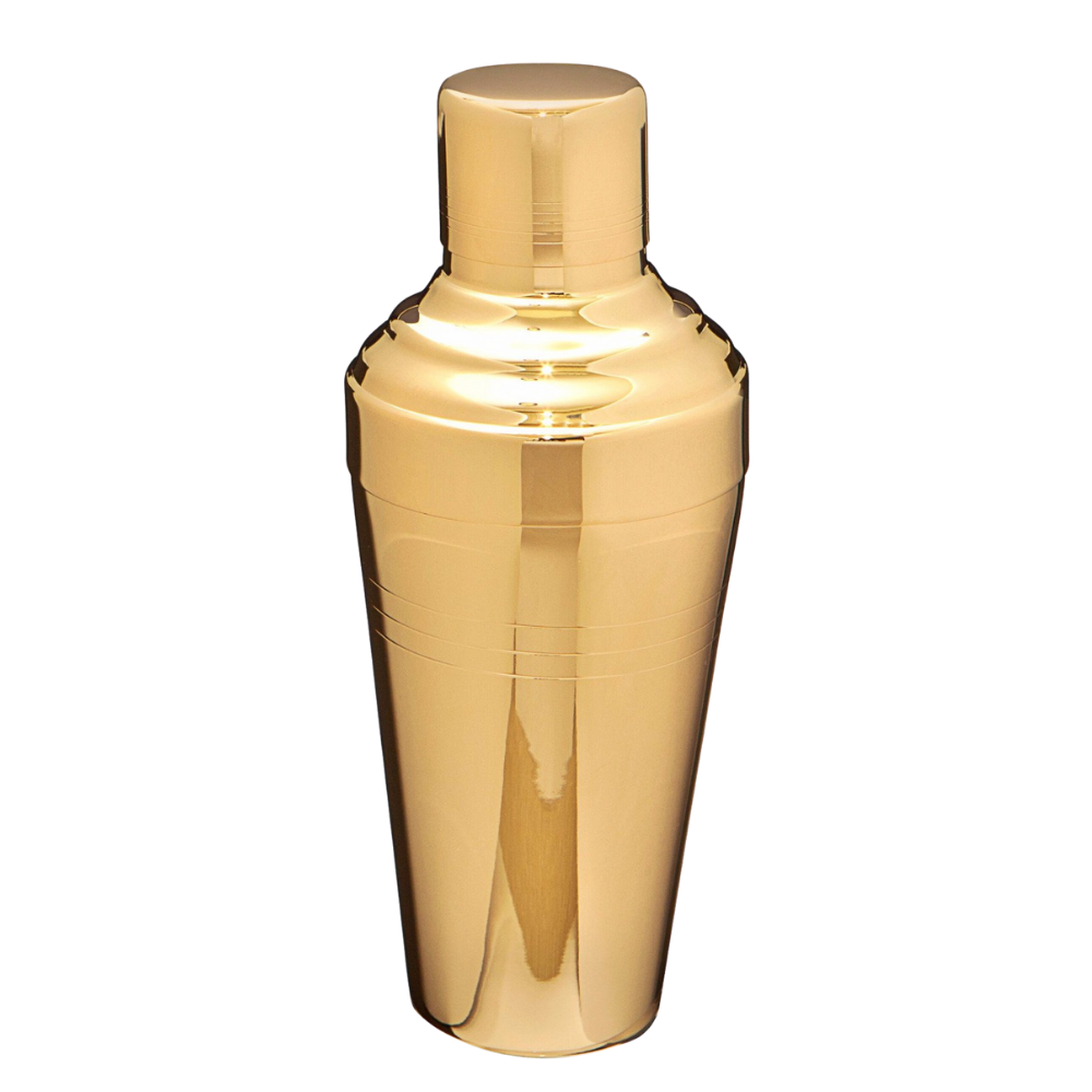 24 kt Gold Japanese 3-Piece Cobbler Shaker - Shiny | Cocktail Emporium