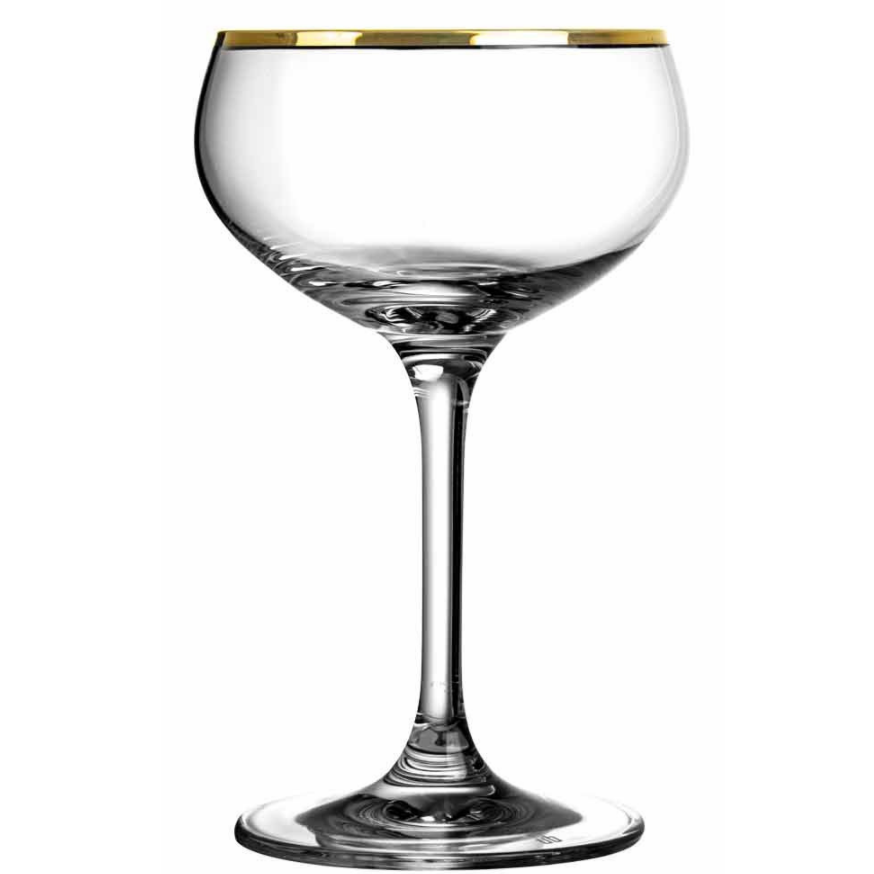 Retro Gold Rim Coupe | Cocktail Emporium