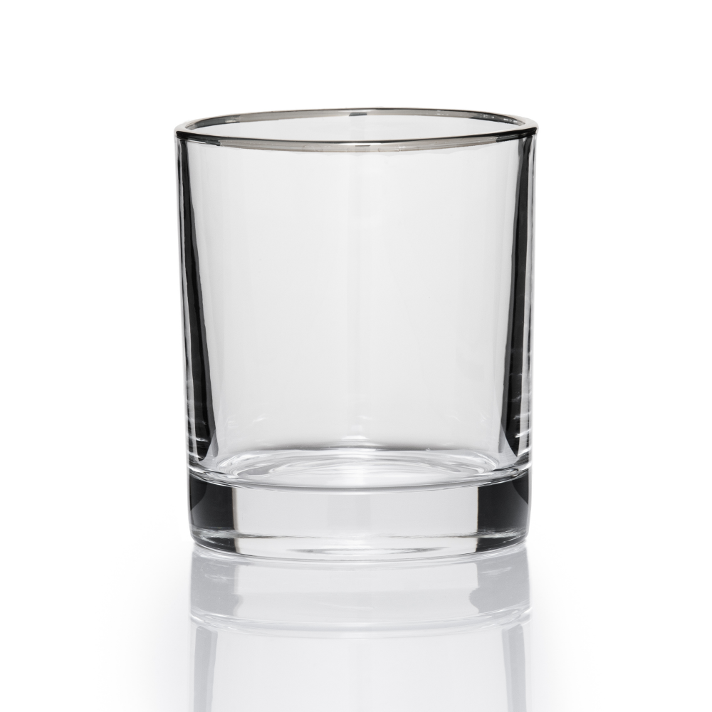 Bulk Simple Silver Rim Tumbler (Case of 48) | Cocktail Emporium
