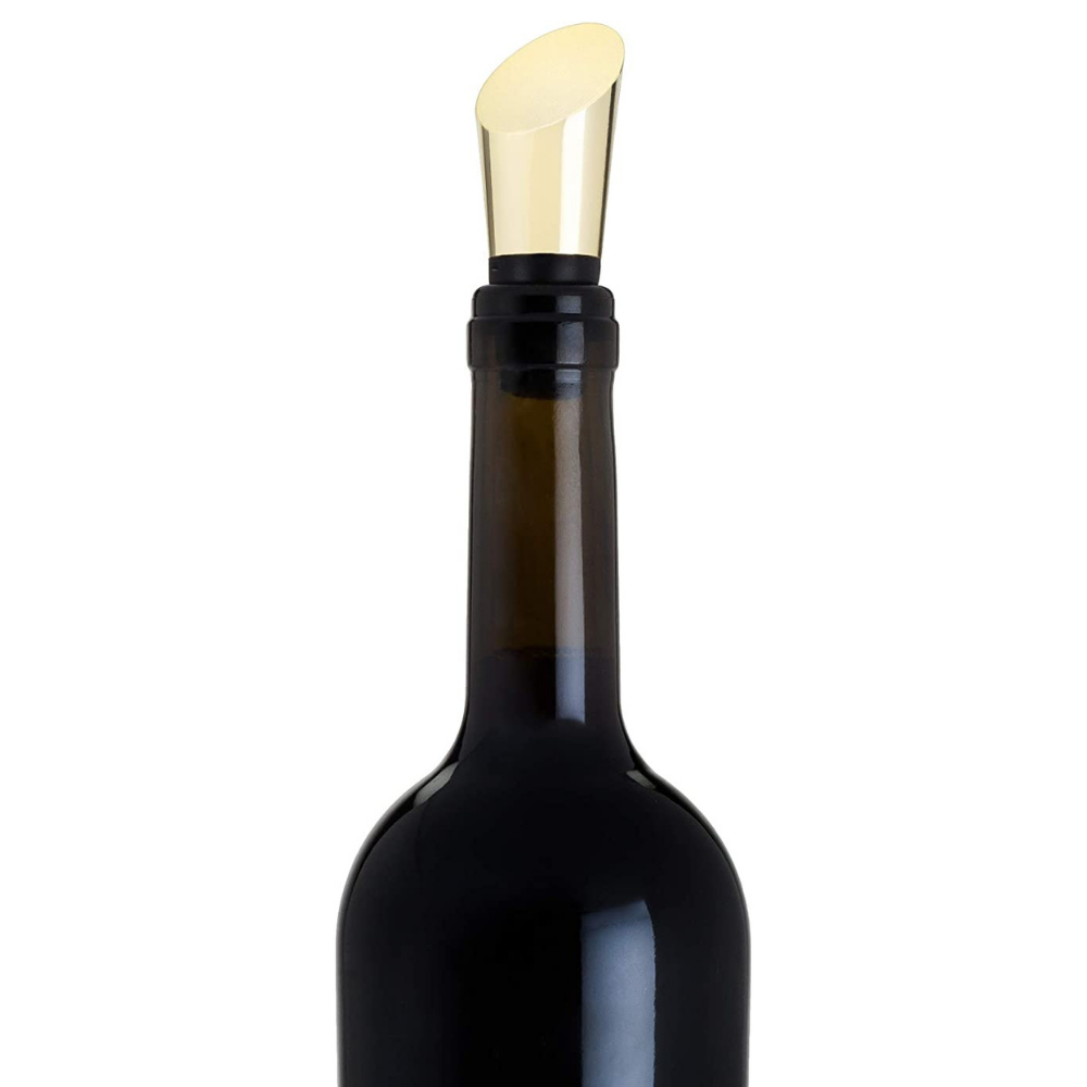 Heavyweight Gold Bottle Stopper by Viski | Cocktail Emporium